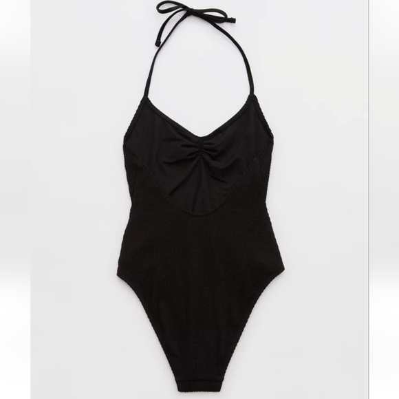 aerie | Swim | Nwt Aerie Crinkle Halter Cheekiest One Piece Swimsuit ...